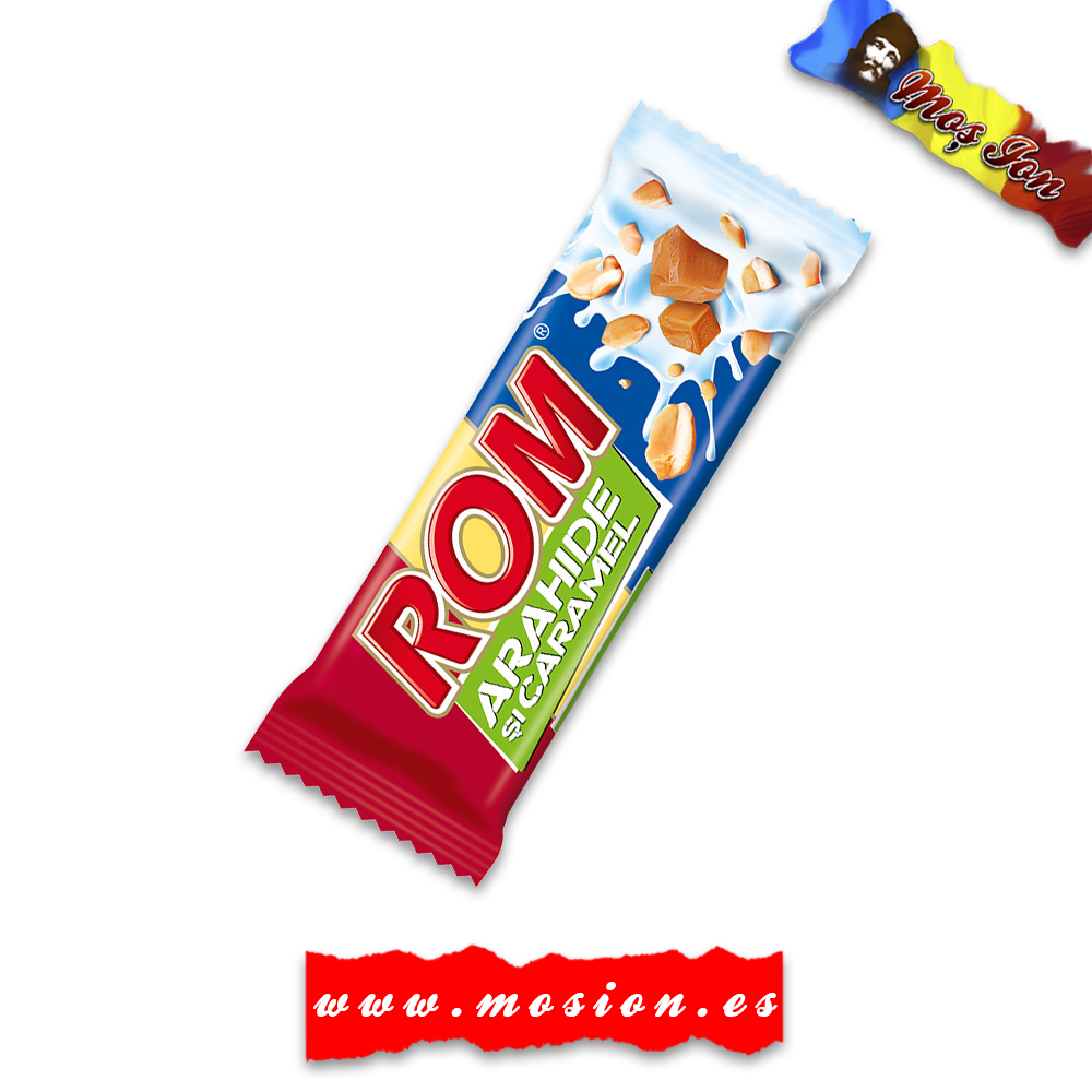 ROM BATON ARAHIDE & CARAMEL 29GR - Mos Ion DISTRIBUIDOR PRODUCTOS RUMANOS